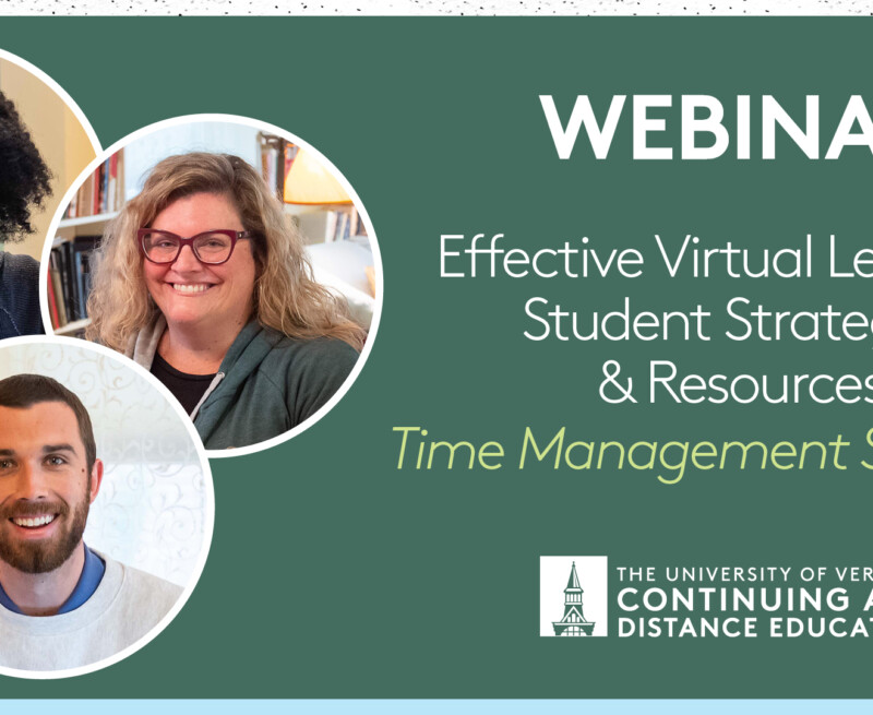 Effective Virtual Learning: Tips for Student Time Management - UVM ...